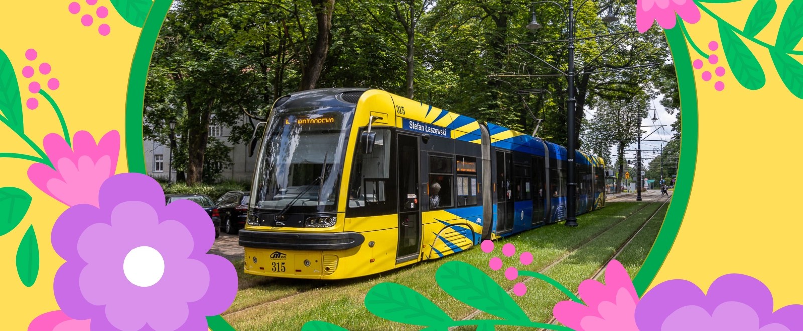 Kolorowy tramwaj na ulicach Torunia - Portal Kolejowy NaKolei.pl
